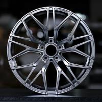 China FORGED Concave T6061 Gun ash 5x108 5x112 5x114.3 5x120 piece car alloy wheels 18 19 20 21 22inch suppliers wheels for sale