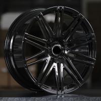 China new staggered forged aftermarket Gloss Black forged wheel for sale