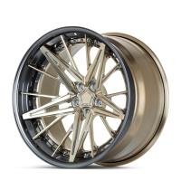 China Customized 2 piece super deep dish concave brushed bronze polished wheel rim for sale for sale