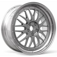China Lightweight Strongest 2 piece brushed slivery luxury forged wheel rim factory for sale