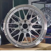 China Lightweight Strongest 2 piece brushed slivery luxury forged wheel rim factory for sale