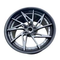 China factory Customized 2 piece brushed grey luxury aluminum alloy forged wheel rim for porsche for sale