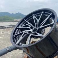 China factory Customized 2 piece brushed grey luxury aluminum alloy forged wheel rim for porsche for sale