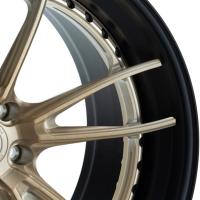 China factory Customized brushed grey or bronze luxury 2 piece staggered alloy forged wheel rims for sale