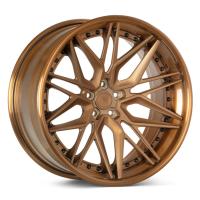 China factory Customized 2 piece super deep concave brushed bronze polished lip forged wheel for sale