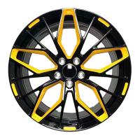 China Custom special milling colour gloden blue Forged Wheels for sale