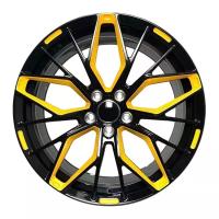 China Custom special milling colour gloden blue Forged Wheels for sale