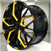 China Custom special milling colour gloden blue Forged Wheels for sale