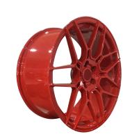 China 18'' 19'' 20'' 21'' 22 InchRed Colour polished  Monoblock Forged Alloy Wheels Rims For Luxury Car for sale