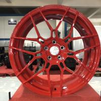 China 18'' 19'' 20'' 21'' 22 InchRed Colour polished  Monoblock Forged Alloy Wheels Rims For Luxury Car for sale