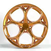China Customized forged wheels with Brushed rose gold suitable for Afa Romeo Giulia Giulietta R18 R19 R20 R21 R22 5x110 for sale