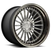 China Matte Black polish face 3PC aluminium forged wheels 5x120 offset rim forged car rims for sale