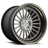 China Matte Black polish face 3PC aluminium forged wheels 5x120 offset rim forged car rims for sale