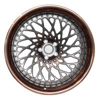 China Customized wheel brushed bronze polished forged wheels 3 piece deep dish rims for benz for sale