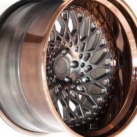 China Customized wheel brushed bronze polished forged wheels 3 piece deep dish rims for benz for sale