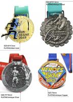China Design your own sport marathon running finisher Zinc alloy medal with lanyard for sale
