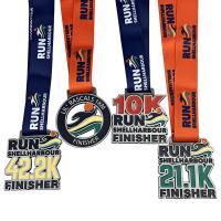 China Design your own sport marathon running finisher Zinc alloy medal with lanyard for sale