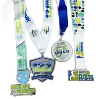 China Design your own sport marathon running finisher Zinc alloy medal with lanyard for sale