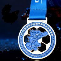 China Wholesale OEM Factory Custom Medallion Sport Medal Enamel Marathon Medals Gold Award for sale
