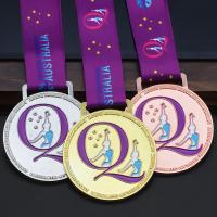 China Wholesale Custom Medal Logo Medallion Soft Enamel Gold Silver Marathon Running Custom Metal Sport Medal for sale