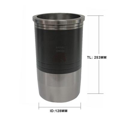 China Mercedes Benz Truck Engine Cylinder Liner 128mm Cylinder Liner Sleeve 003WN15 for sale