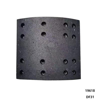 China DAF Truck Brake Linings With Rivets 19618 19617 DF31 DF30 for sale