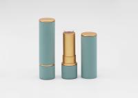 China 3.5g Light Green Lipstick Tube Cosmetic Aluminum Container for sale