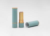 China 3.5g Light Green Lipstick Tube Cosmetic Aluminum Container for sale