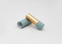 China 3.5g Light Green Lipstick Tube Cosmetic Aluminum Container for sale