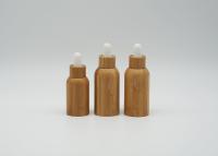 China Bamboo 100ml Essential Oil Bottle 50ml Cosmetic Glass Inner Dropper for sale