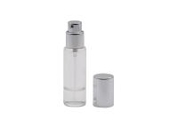 China Cosmetic Perfume 3ml Cylinder Tester Glass Spray Bottle With Aluminum Sprayer for sale