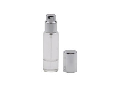 China Cosmetic Perfume 3ml Cylinder Tester Glass Spray Bottle With Aluminum Sprayer for sale