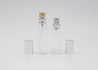 China Cosmetic Perfume 3ml Cylinder Tester Glass Spray Bottle With Aluminum Sprayer for sale