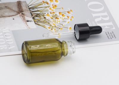 China Glass Dropper Essential Oil Bottle 30ml 100ml Cosmetic Clear Green for sale