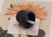 China CRC Essential Oil Plastic Screw Caps Plastic Black With Insert 18mm Tamper Evident for sale