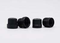 China CRC Essential Oil Plastic Screw Caps Plastic Black With Insert 18mm Tamper Evident for sale