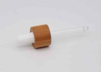 China 18mm 20mm Bamboo Dropper Cap Essential Oil For Glass Bottle for sale