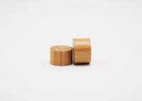 China 15mm 28mm Plastic Cap Closures Ribbed Bamboo Screw Lid Bottle for sale