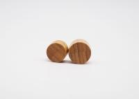 China 15mm 28mm Plastic Cap Closures Ribbed Bamboo Screw Lid Bottle for sale