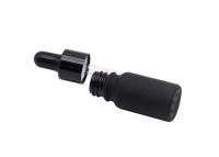 China Frosted Black Essential Oil Bottles 50ml Cylinder Package Screen Printing for sale