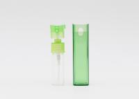 China 10ml Refillable Perfume Tester Bottle Square Pet Atomizer Colorful Plastic for sale
