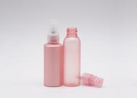 China Clear Pink Cosmetic Spray Bottle 60ml Empty PET Plastic for sale