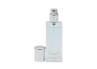 China Portable Square Perfume Spray Bottle Transparent Flat Shoulder 30ml Glass for sale