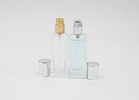 China Portable Square Perfume Spray Bottle Transparent Flat Shoulder 30ml Glass for sale