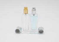 China Portable Square Perfume Spray Bottle Transparent Flat Shoulder 30ml Glass for sale