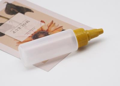 China Plastic Cylinder Frosted Clear Bottle 30ml With Screw Long Nozzle Cap Cosmetic for sale