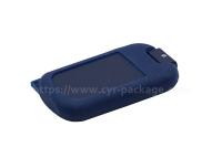 China Empty Mini Plastic Perfume Atomizer Spray Bottle Dark Blue Cosmetic Credit Card Pocket for sale