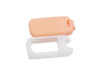 China 30ml Orange Perfume Spray Pump Plastic Refillable Square Cosmetic Portable for sale