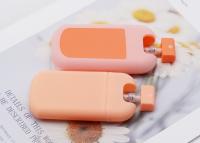 China 30ml Orange Perfume Spray Pump Plastic Refillable Square Cosmetic Portable for sale