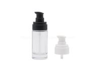 China Round Cream Glass Bottle Lotion Pump Round 30ml Empty Cosmetic for sale